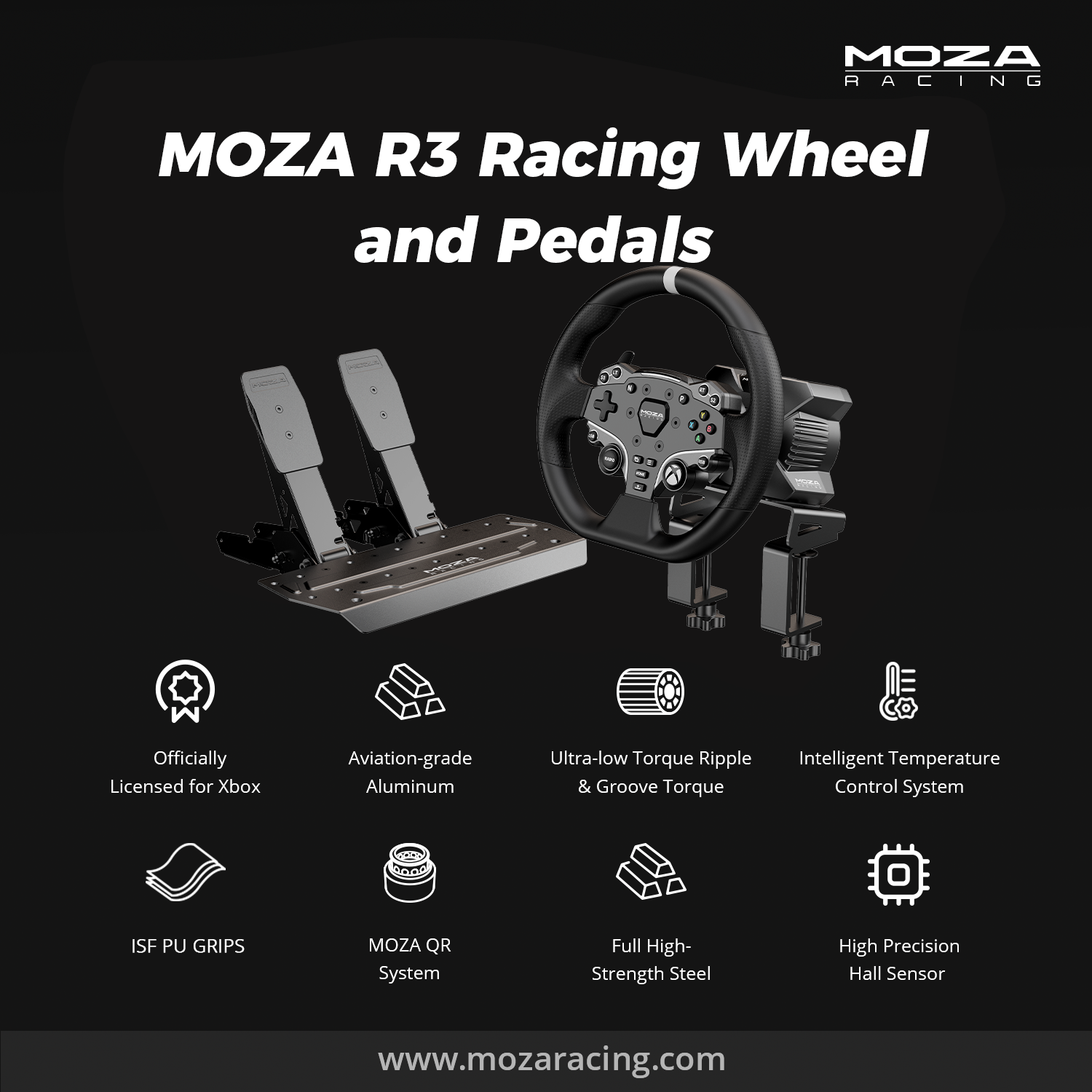 MOZA Racing R3 Bundle RS053 Xbox PC Zestaw Dwupedałowy - Mediak.pl ...