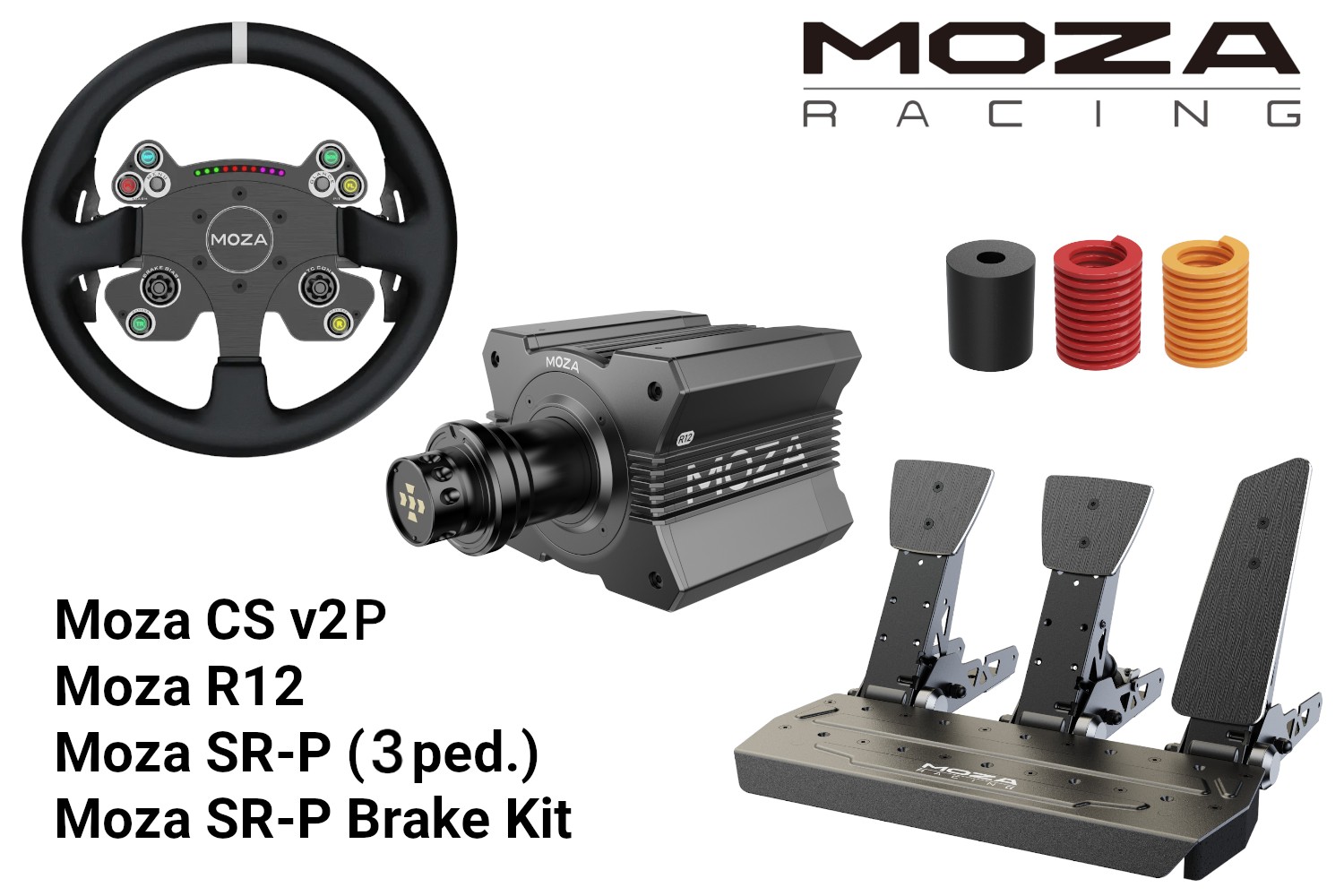 Zestaw Moza Racing R12 , CS V2P , SR-P (3 ped.) , Brake Kit - Mediak.pl ...