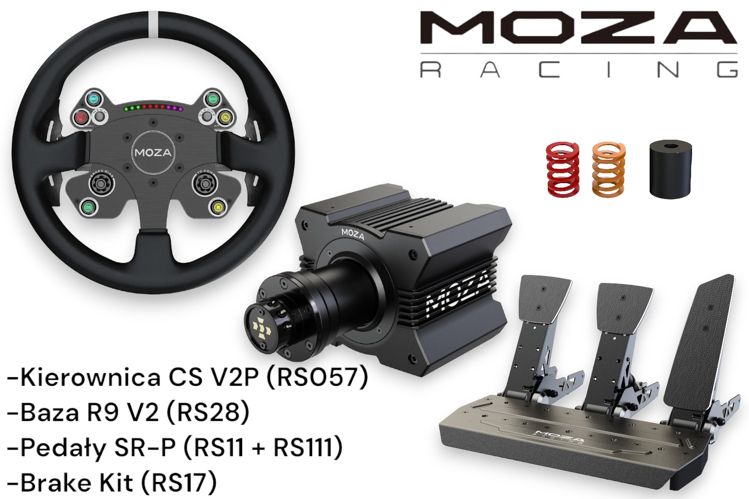 Zestaw Moza Racing R9 V2 , CS V2P , SR-P (3 ped.), Brake Kit - Mediak ...